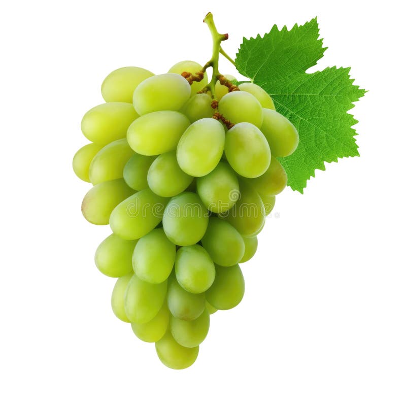 Green Grapes Bunch Isolated on White Background. Generative AI Stock ...