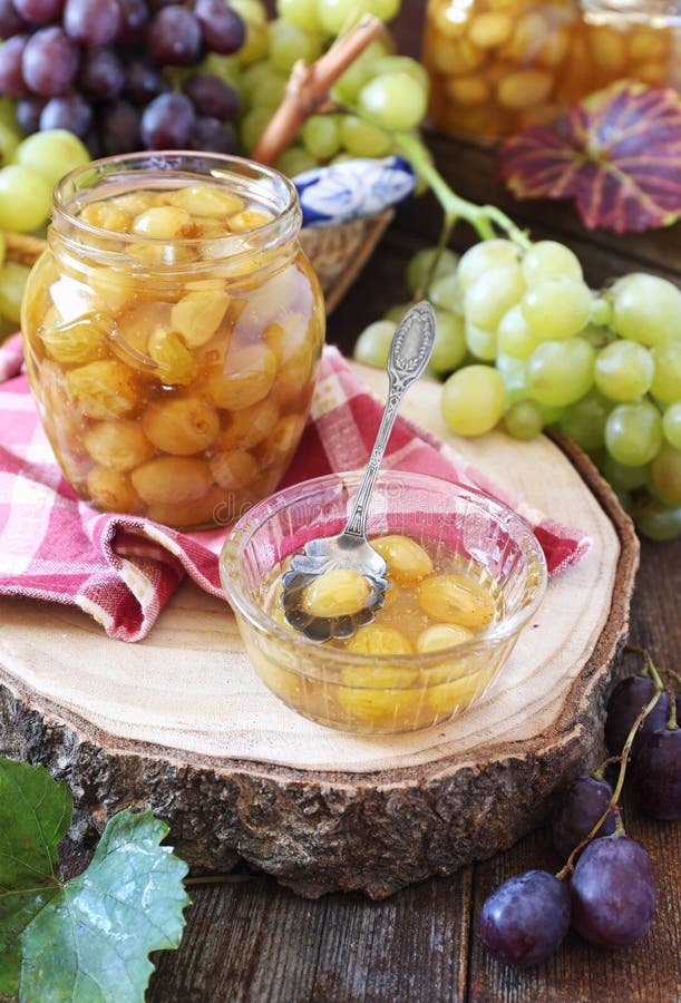 Green Grapes Confiture in Jar Stock Photo - Image of food, berry: 102475992