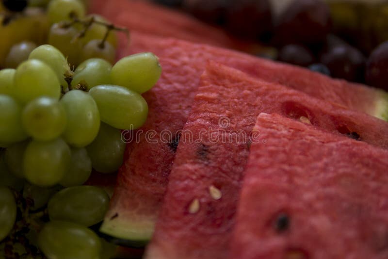 Green Grapes and Watermelon Stock Image - Image of friut, green: 248942633