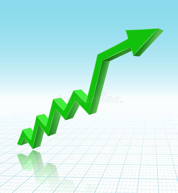 Green graph arrow stock illustration. Illustration of ideas - 54812709