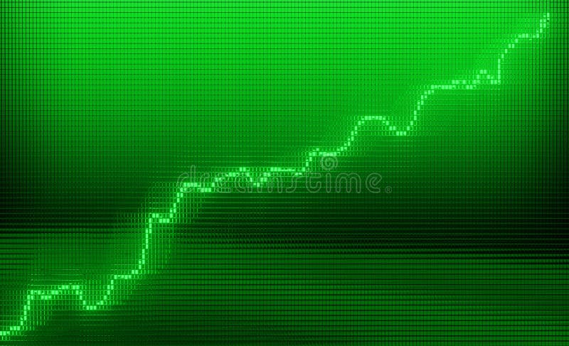 Green Graph Moving Up Chart As Growth and Business Success Stock ...