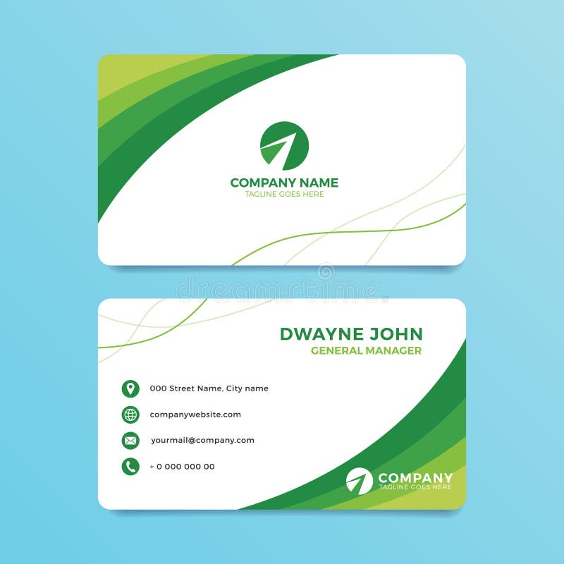 Green Graphic Business Card Template Editorial Photography ...