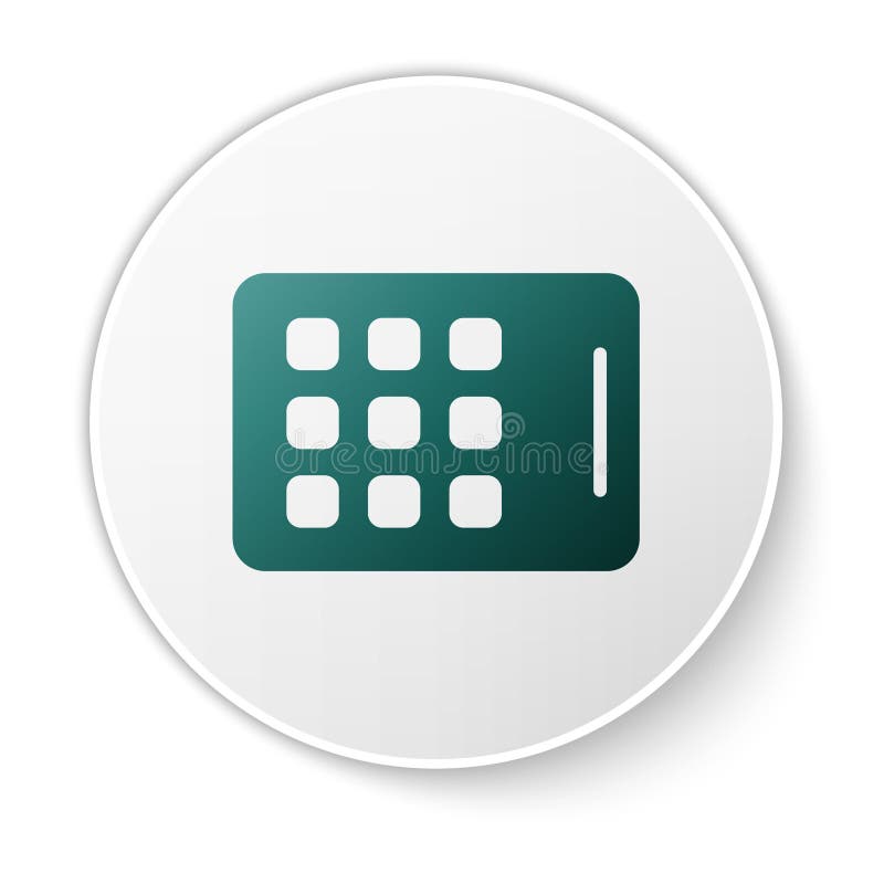 Tablet Circle Vector Icon Eps Stock Illustration - Illustration of ...