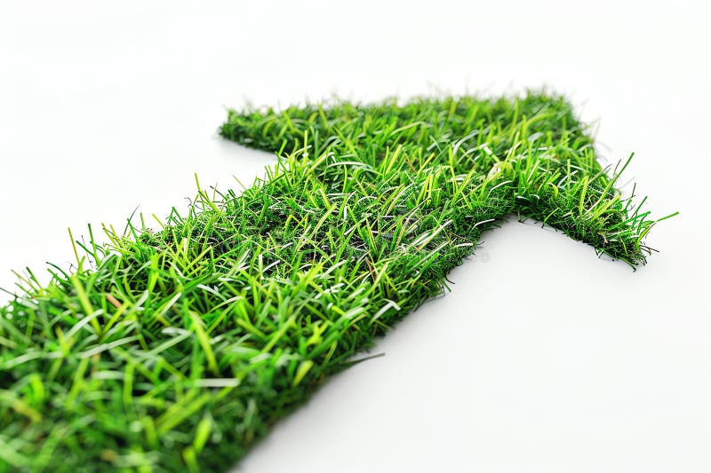 Green Grass Arrow, AI Generated Stock Illustration - Illustration of ...