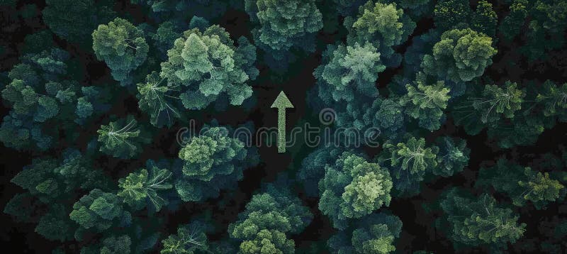 Green Grass Arrows Symbolize Sustainable Development and Positive ...