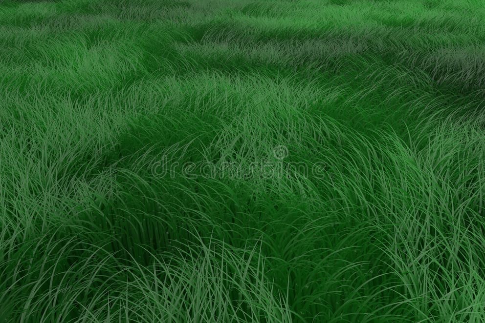 Green Grass Background 3d Render Grass Stock Illustration ...