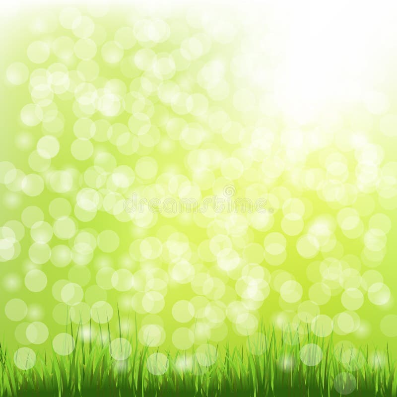 Grass Border on Natural Green Background Stock Vector - Illustration of ...