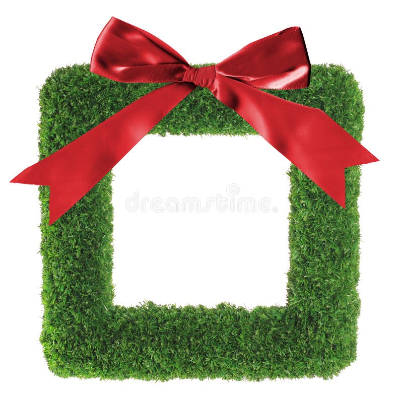 Green Grass Christmas Wreath Stock Image - Image of christmas, object ...