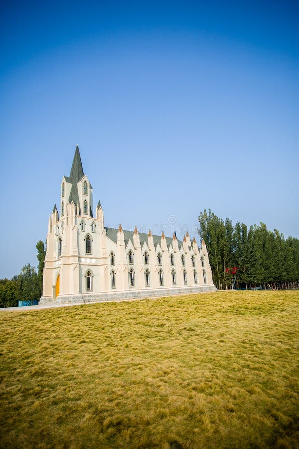 The grass of the church stock image. Image of architecture - 102751207