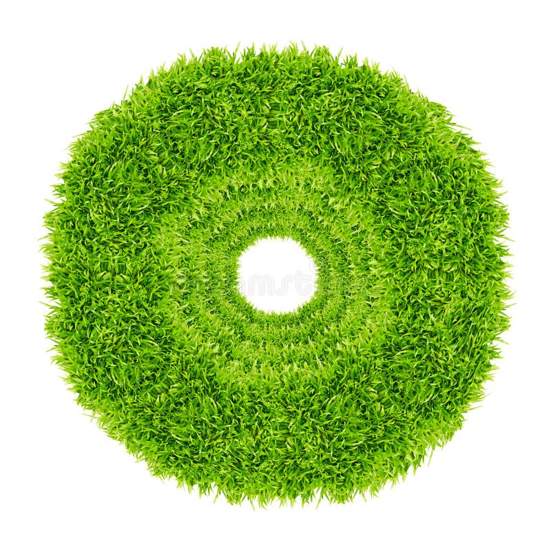 Abstract Green Grass Texture For Background. Circle Green Grass Pattern ...