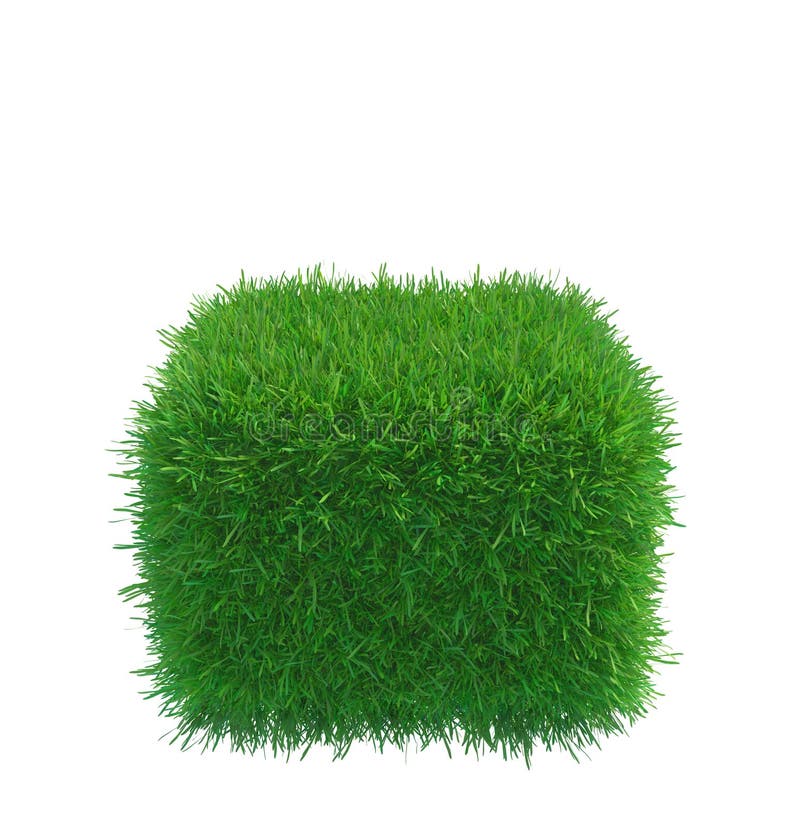 Grass Cube for Use in Design Stock Illustration - Illustration of ...