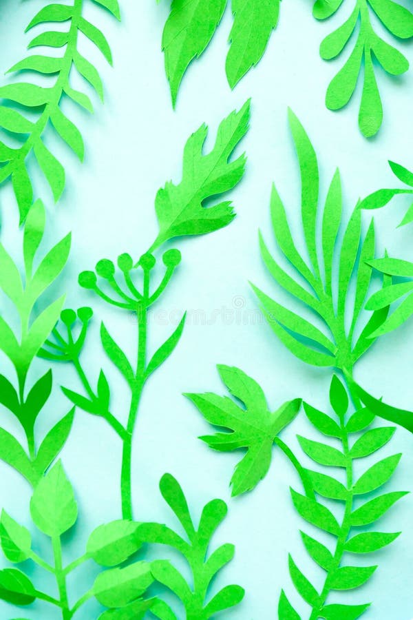 Green Grass Cut from Paper. Summer Background Stock Image - Image of ...