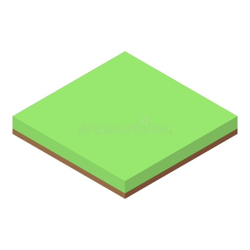 Green Grass Decorative Icon Isometric Style Stock Vector Illustration Of Beautiful Herb