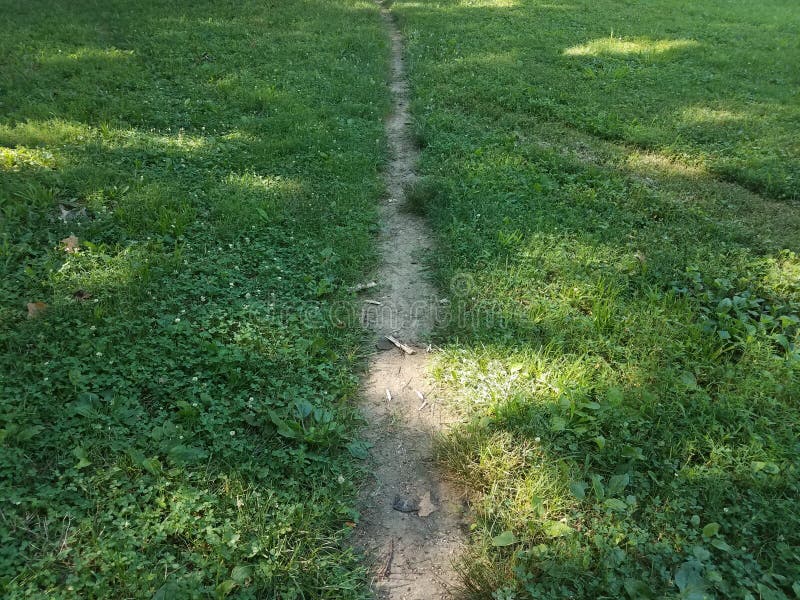 Green Grass with a Dirt Path Stock Image - Image of soil, path: 120230521