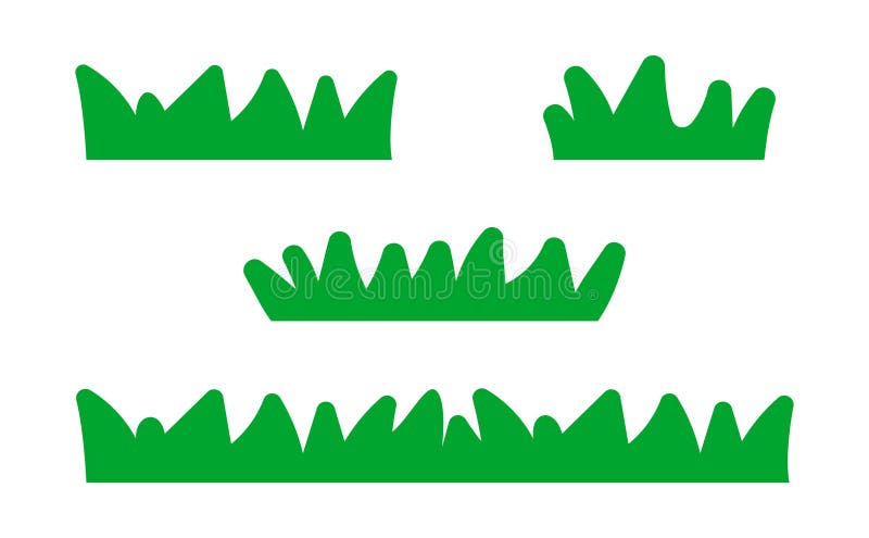 Grass Doodle Sketch Style Set. Hand Drawn Grass Field Outline Scribble ...