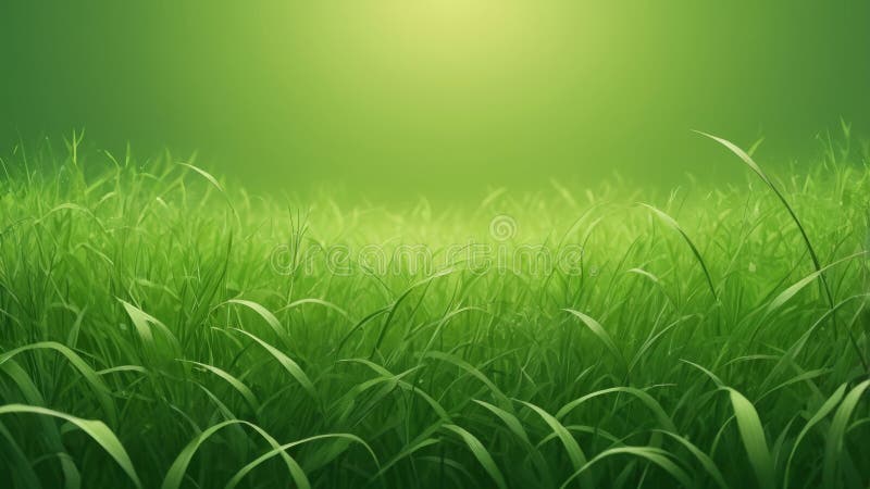 Green Grass Field with Soft Light Stock Illustration - Illustration of ...