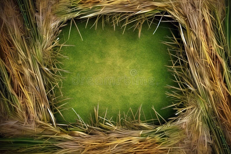 Green Grass Frame with Copy Space. Stock Illustration - Illustration of ...