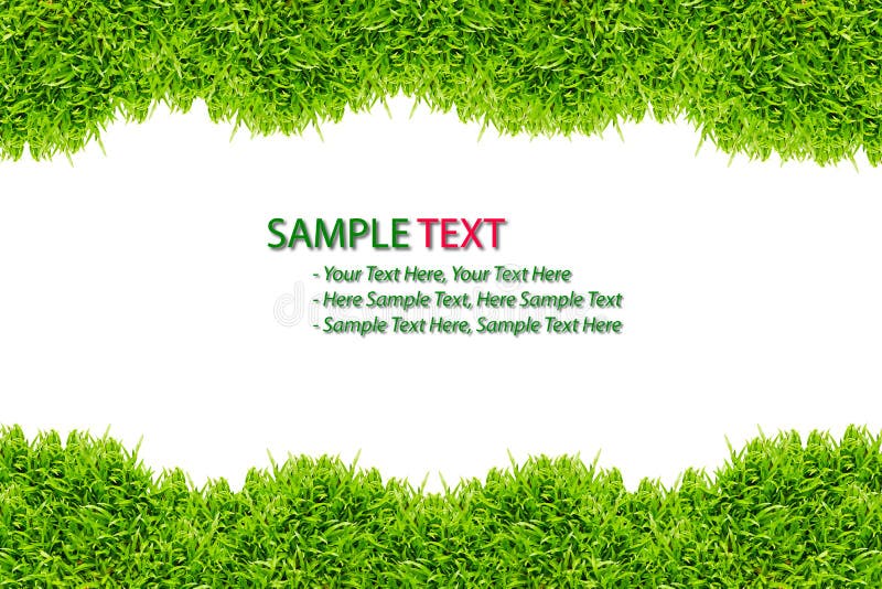 Green Grass Love Heart Frame Isolated Stock Photo - Image of fresh ...