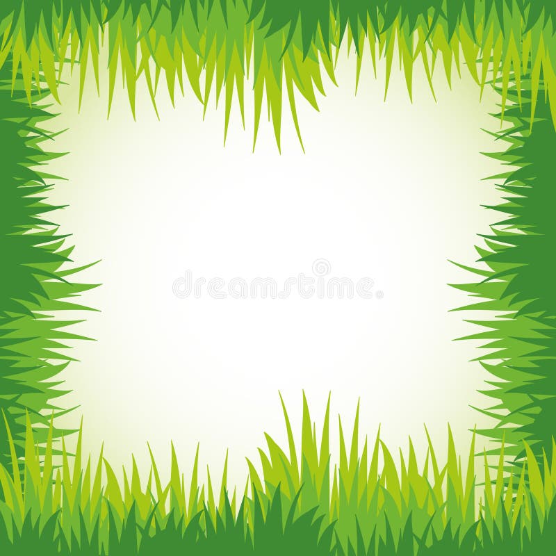 Green Grass for Frame Template Stock Vector - Illustration of clipart ...