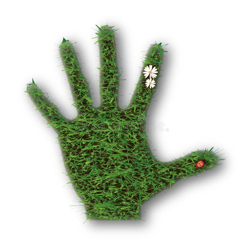Green hand stock illustration. Illustration of metaphoric - 8811225