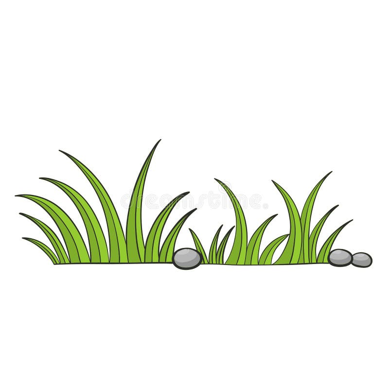 Green Grass Hand Drawn for Design Cartoon Style Stock Vector ...