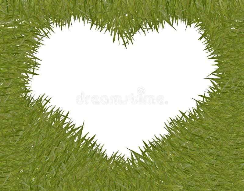 Heart green grass stock illustration. Illustration of grass - 22986299