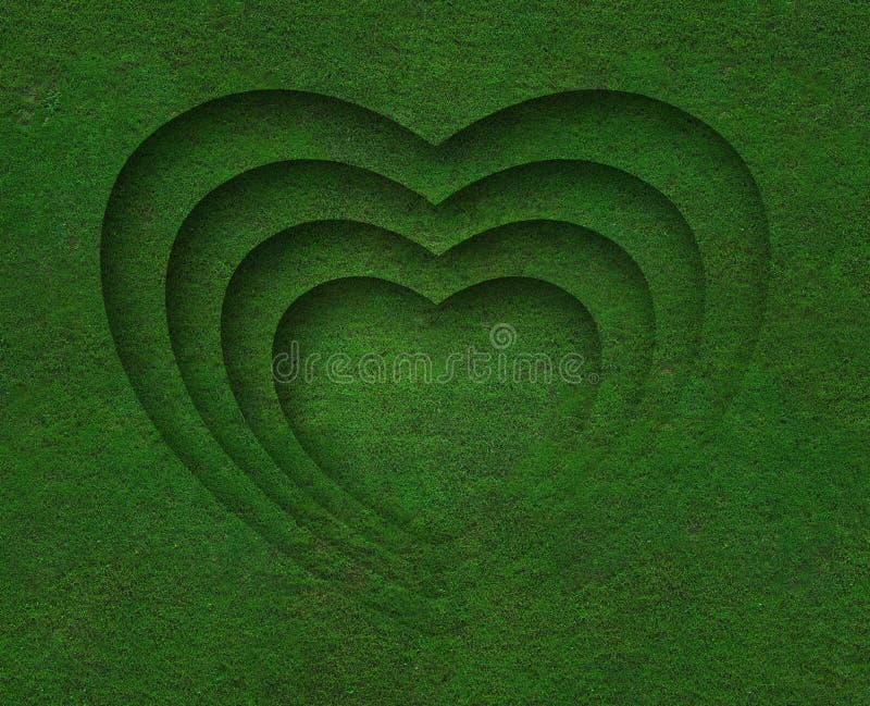 Grass and Heart Sign in Sky Stock Photo - Image of natural, nature ...