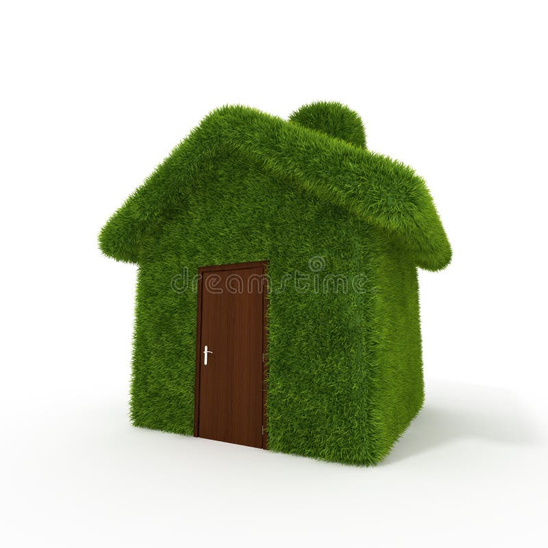 Green grass house stock illustration. Illustration of creativity - 19355166