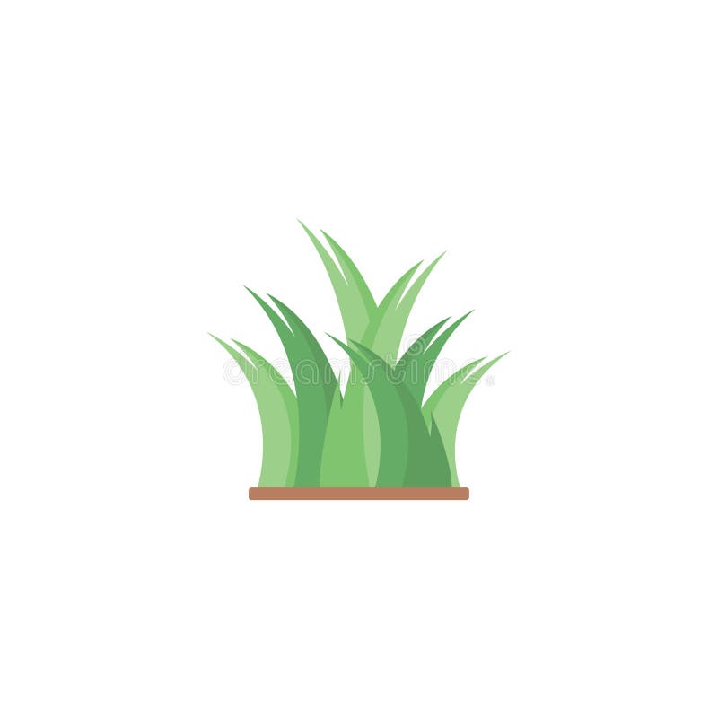 Green Grass Icon Design Template Vector Isolated Stock Illustration ...