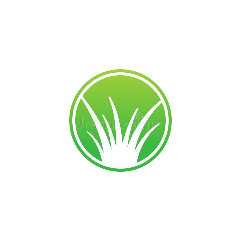 Green Grass Icon Logo Vector Design Stock Vector - Illustration of ...