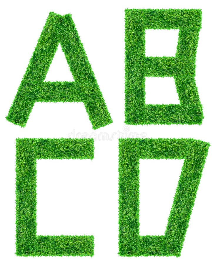Green Grass Letter Isolated Stock Image - Image of model, herb: 25884045