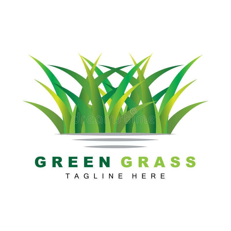 Green Grass Logo Design, Farm Landscape Illustration, Natural Scenery ...
