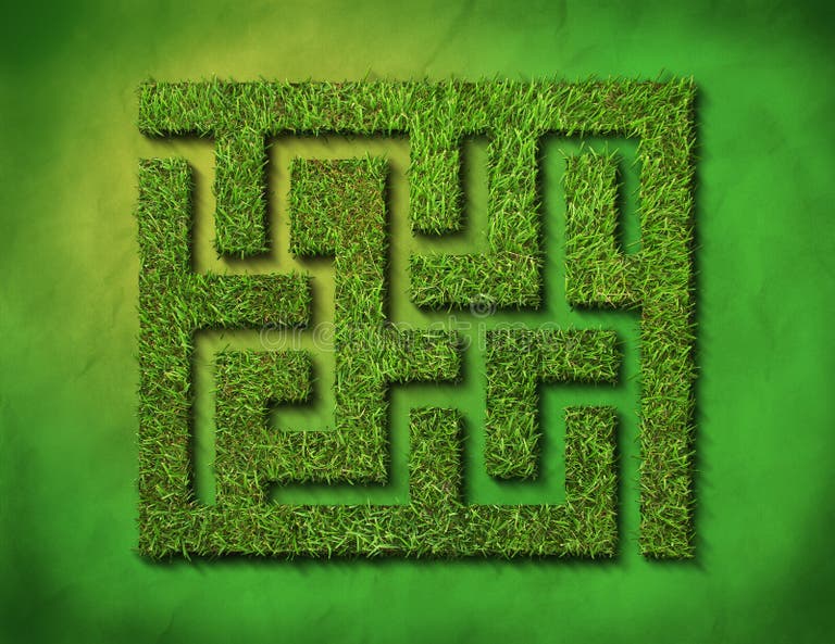 Green grass maze stock image. Image of route, puzzles - 12050897