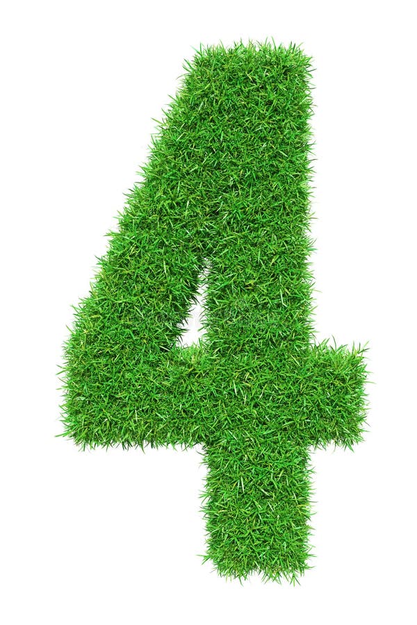 Green grass number 4 stock illustration. Illustration of organic - 84470586