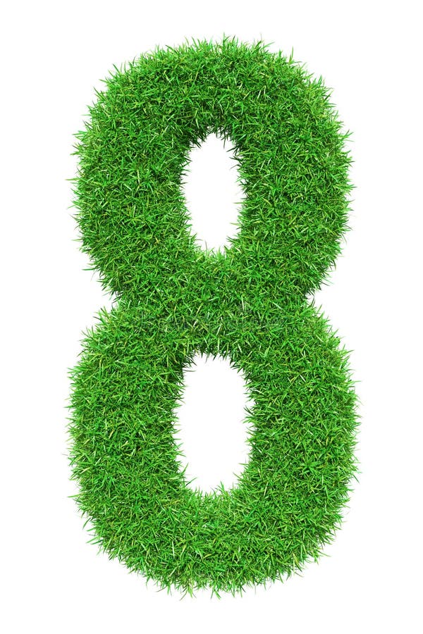 Green grass number 8 stock illustration. Illustration of icon - 84471649