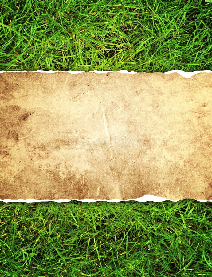 Green grass and paper stock image. Image of background - 32842585