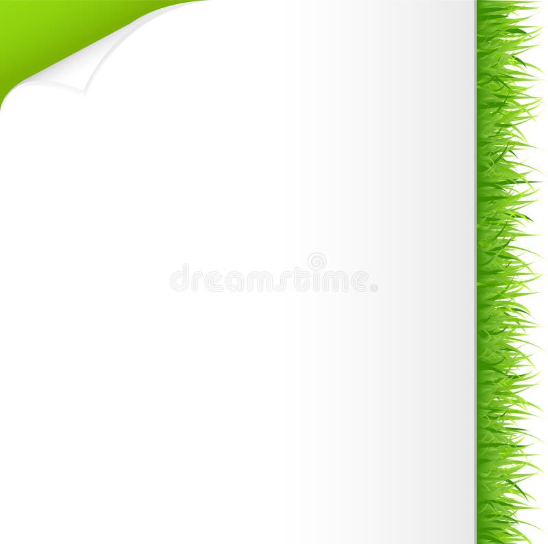 Grass and Paper Elements stock vector. Illustration of conceptual ...
