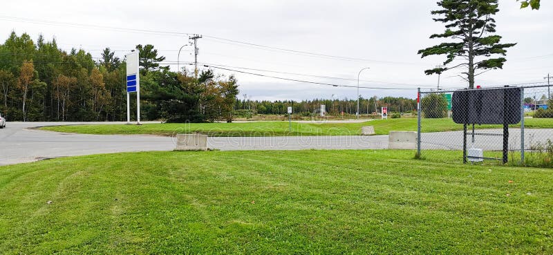Green Grass in Park Side of the Road Stock Photo - Image of walkway ...