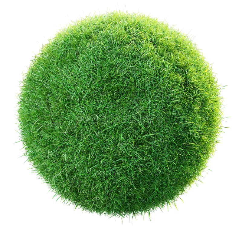 Green Grass Planet Isolated, 3D Illustration Stock Photo - Illustration ...