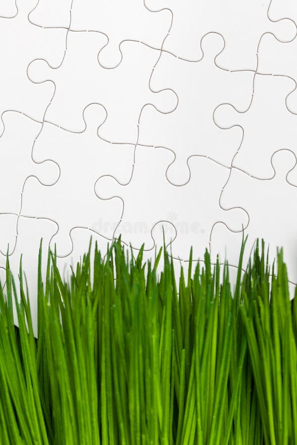 Green grass and Puzzle stock image. Image of growth, grass - 24096359