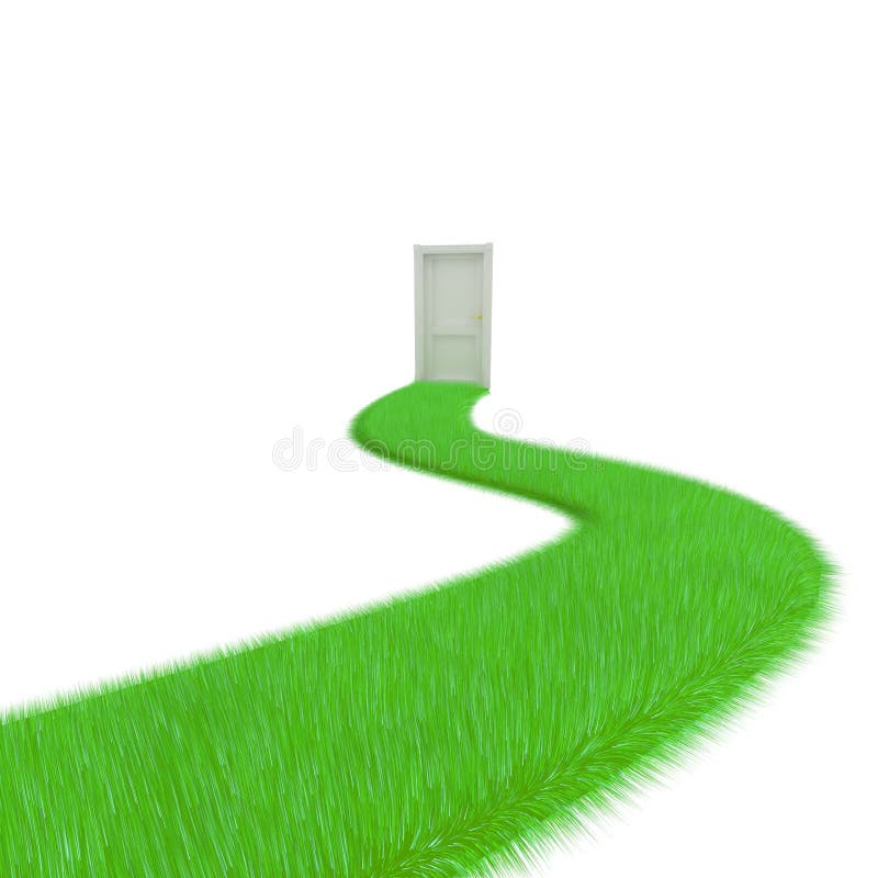 Green Grass path stock illustration. Illustration of isolated - 15978550