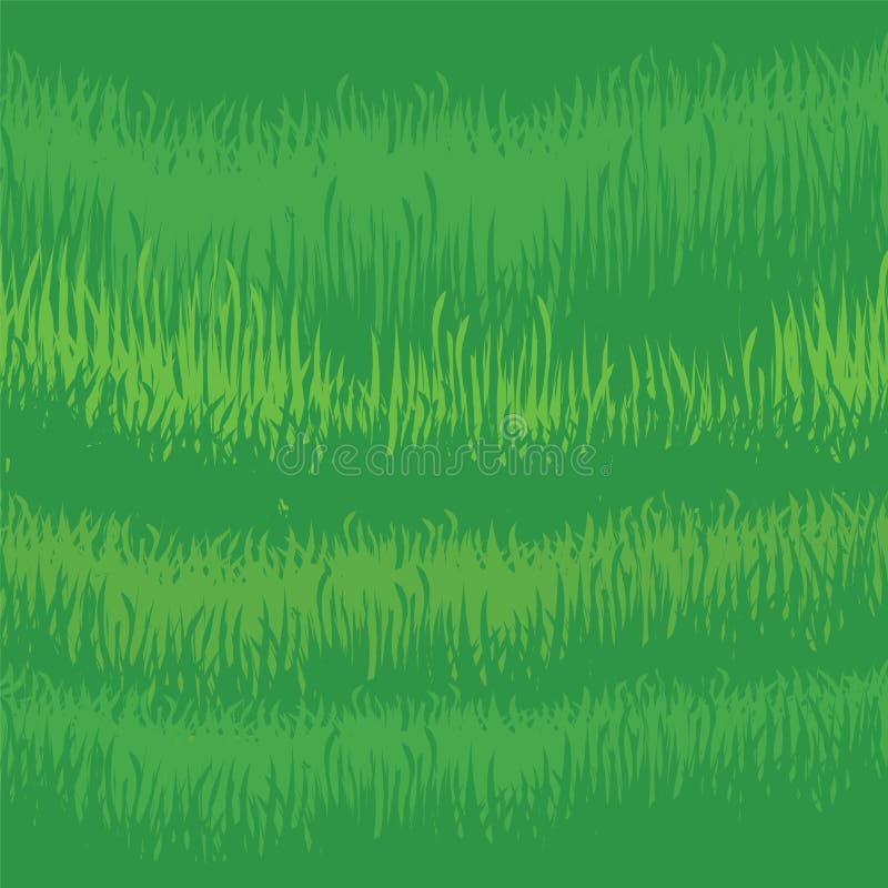 Lawn Grass Seamless in Summer,Vector Cartoon Nature Green Field Texture ...