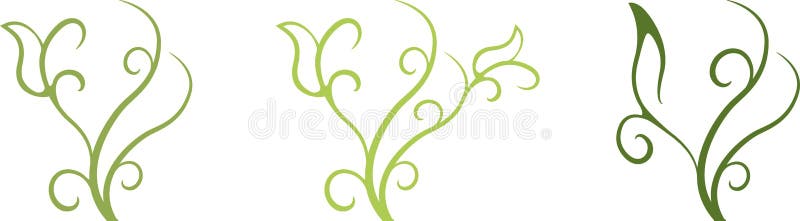 Green abstract symbols stock vector. Illustration of leaf - 22899574