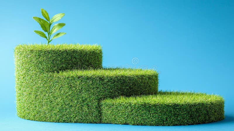 Green Grass Stages for Growth and Progress Generated Using AI. Stock ...