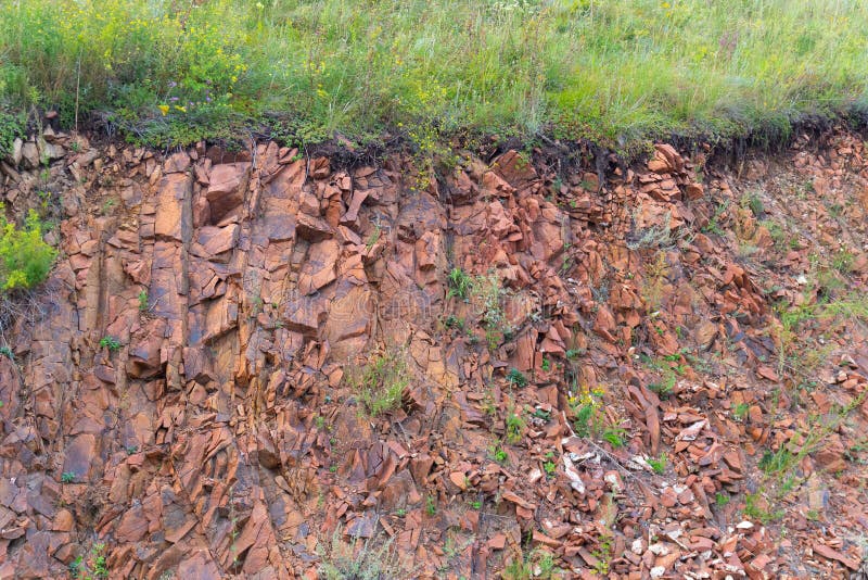 Green Grass on the Stone Slope Stock Image - Image of ecology, mountain ...