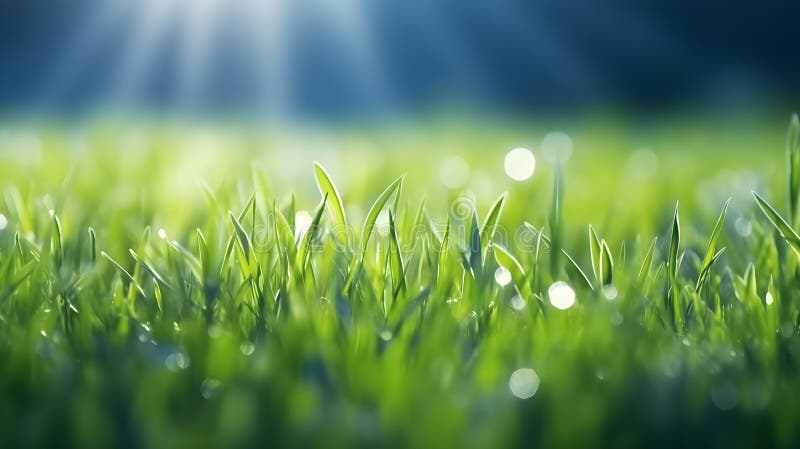 Green Grass in the Sun. Spring Wallpaper Stock Illustration ...