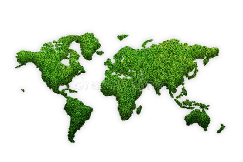 Grass map of world stock illustration. Illustration of africa - 12194443