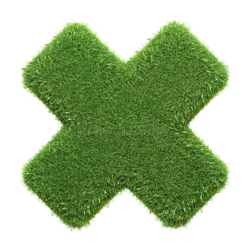 3D Grass Textured Check Mark Icon Stock Illustration - Illustration of ...