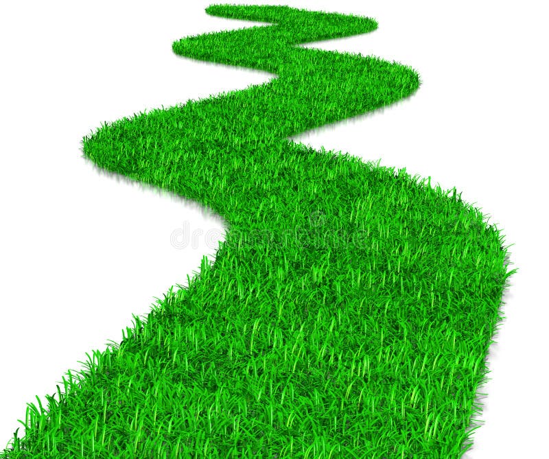 Green Grass Way stock illustration. Illustration of road - 49269192