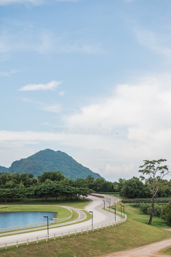 Green Grass Yard With Lake Stock Image Image Of Park 185979355